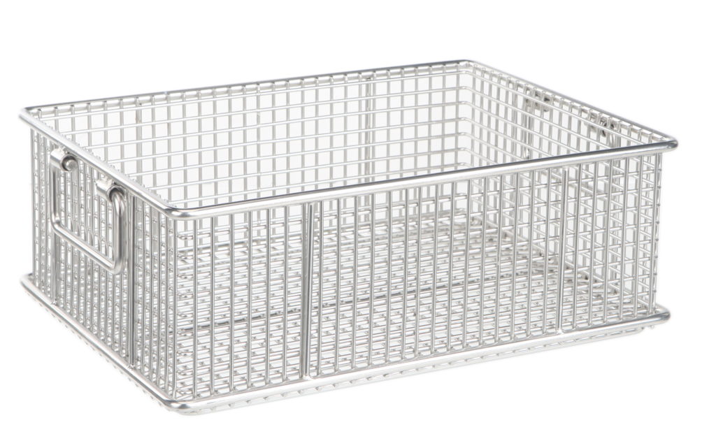 Transport basket EURO-STANDARD, stackable, 18/10 stainless steel ...